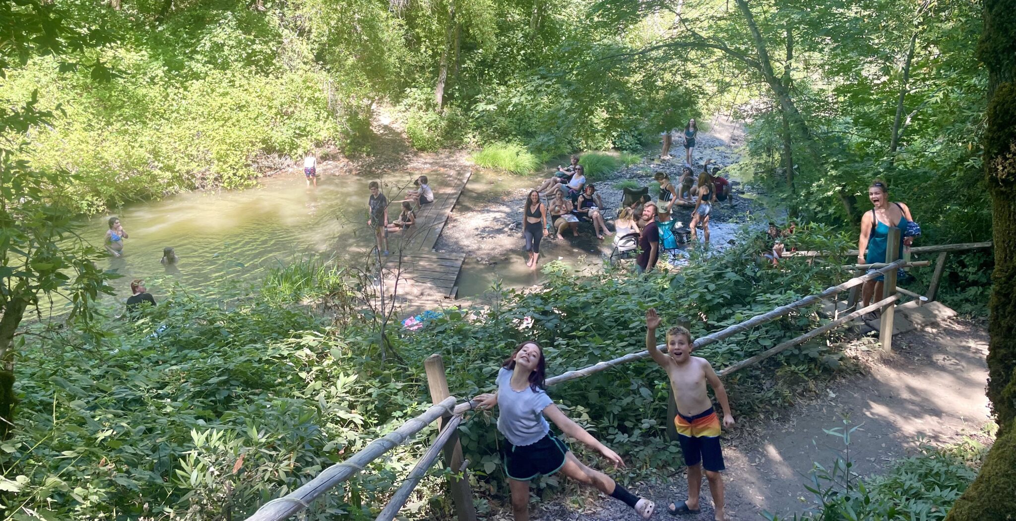 Chilling at le Creek – Camp Winnarainbow